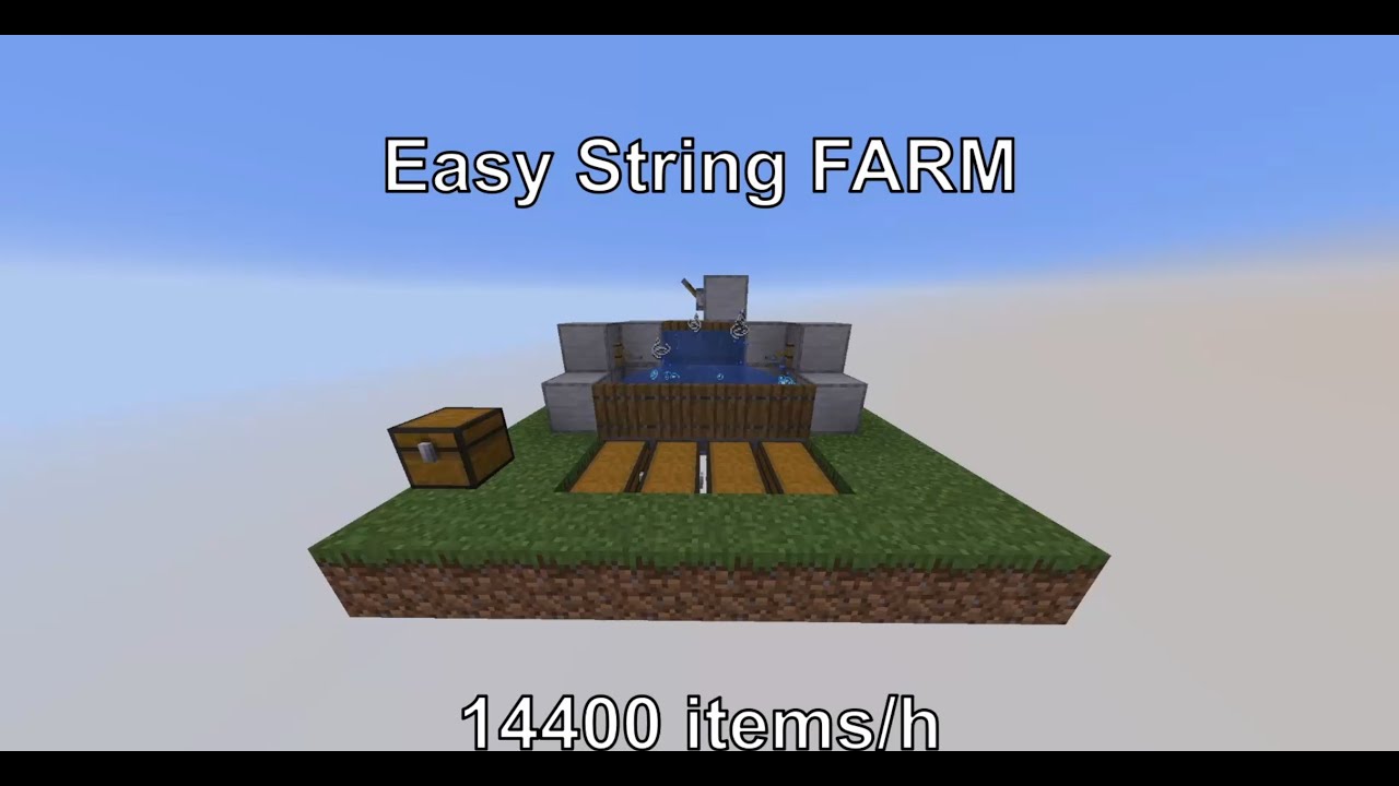 EASY STRING FARM | 14400 strings/hour - MINECRAFT Tutorial [1.20 - 1.21 ...
