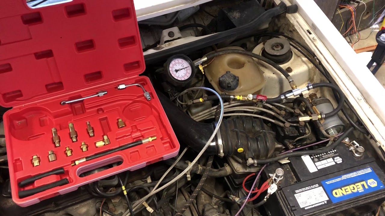 1989 VW Cabriolet Bosch cis fuel pressure test rig - YouTube