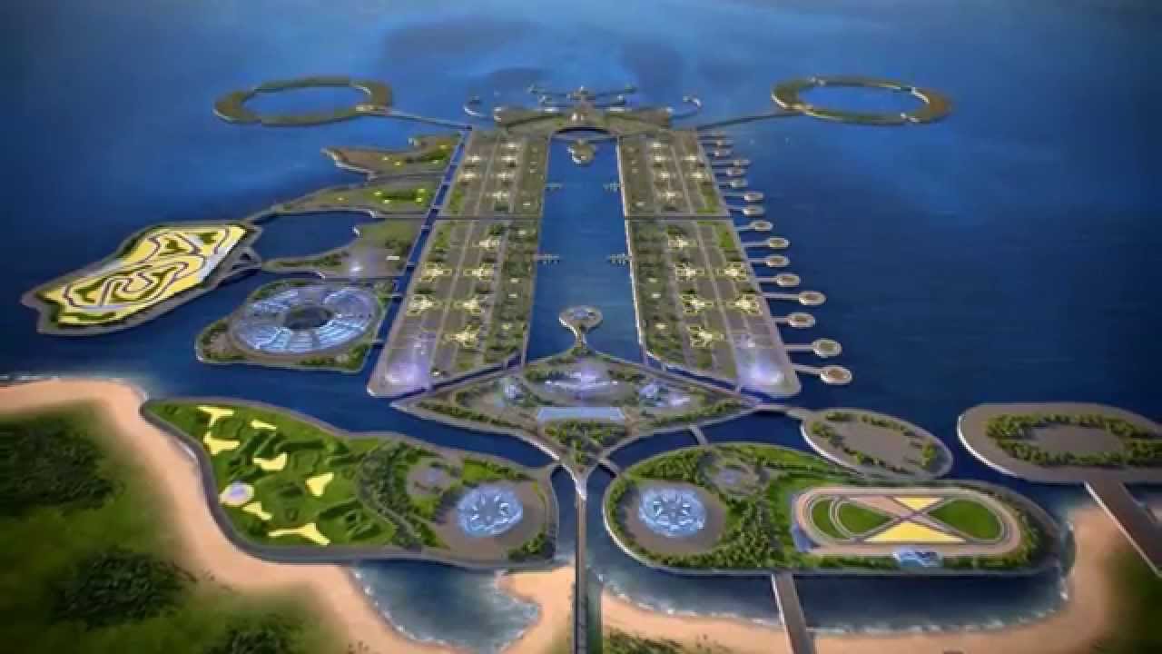 Архитектурная анимация города. Khazar Islands - YouTube