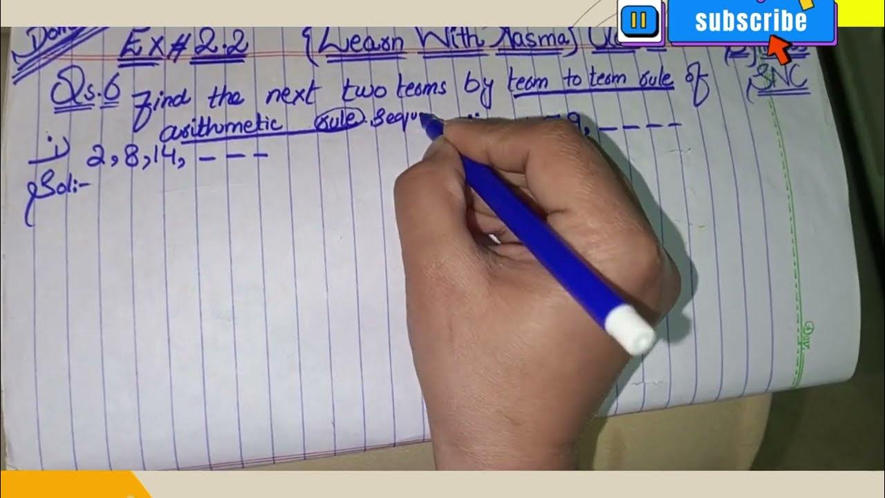 Class 8 Math Chapter 2 Exercise 2 2 Qs 6 I Ii New Book Snc2024 Arithmetic Edexmy