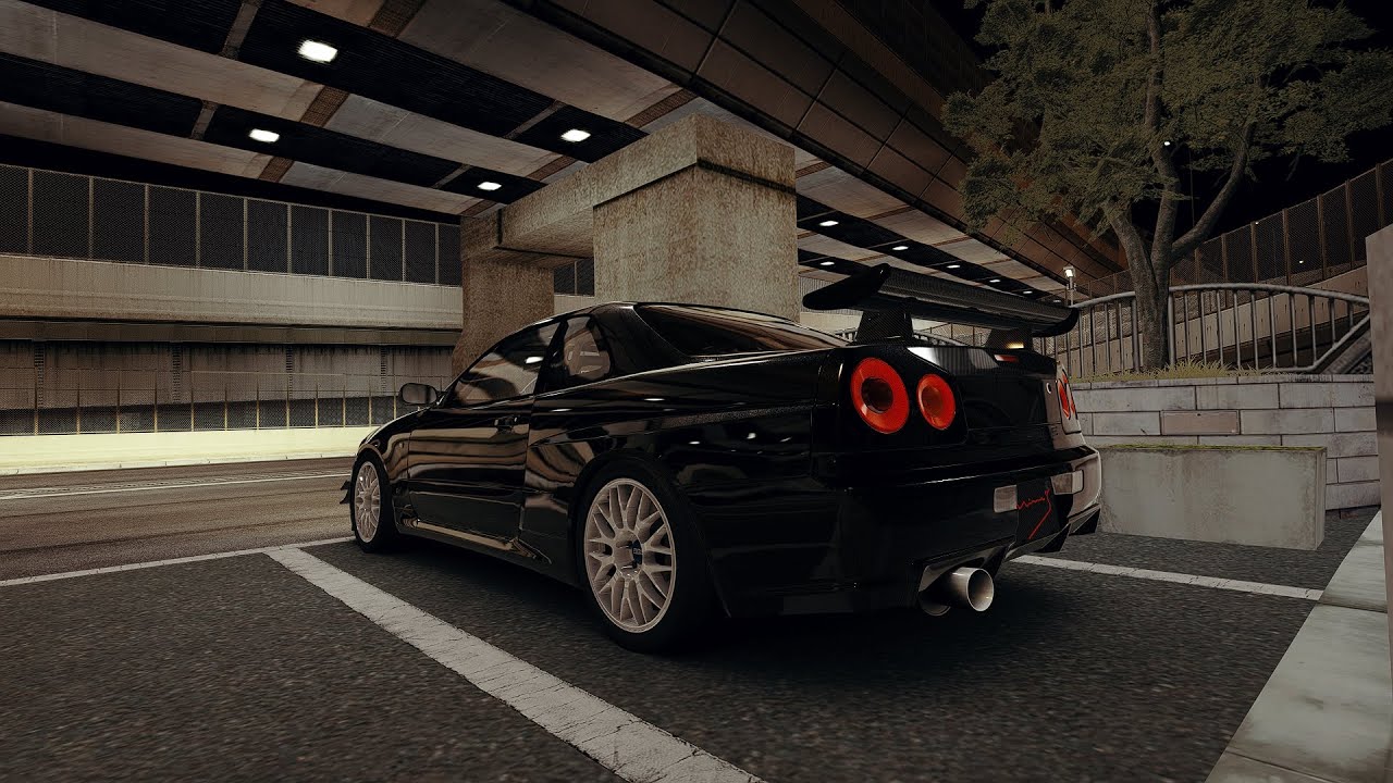 Assetto Corsa | Shutoko Expressway | Mine's Tuned Nissan R34 GTR - YouTube