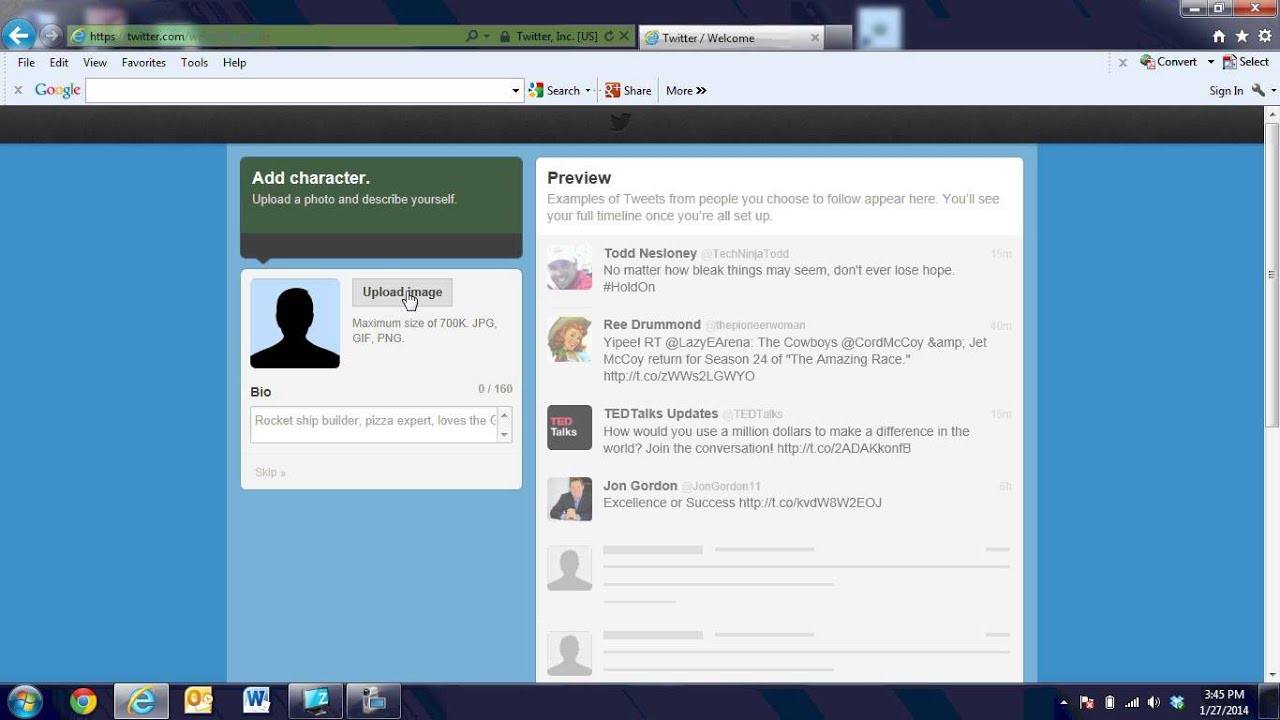 Setting Up a Twitter Account How-To Tutorial - YouTube