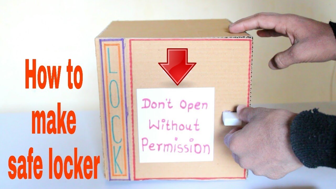 How to make safe buzzer locker from cardboard at home - YouTube