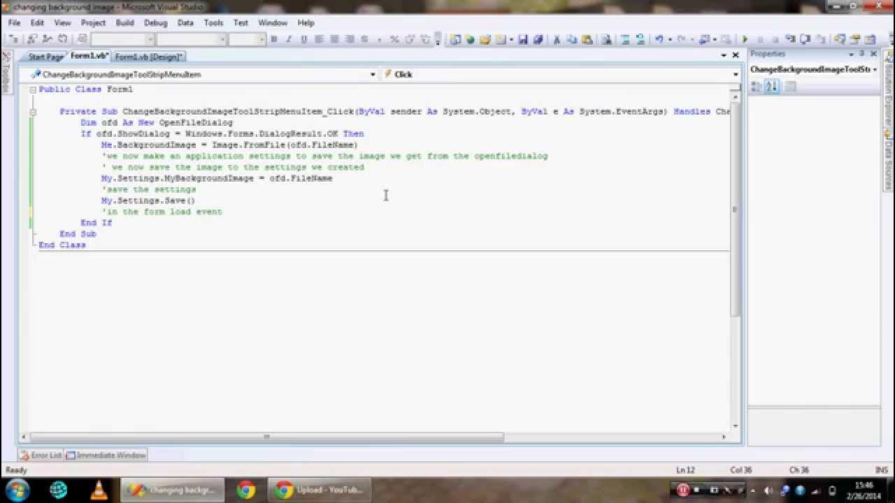 changing background image in vb.net - YouTube