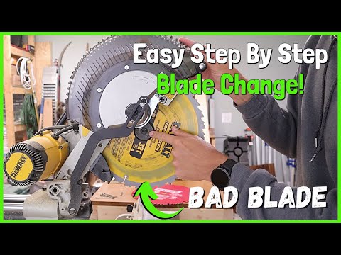 How to Change a Mitre Saw Blade | Dewalt Chop Saw Blade Change | DWS779