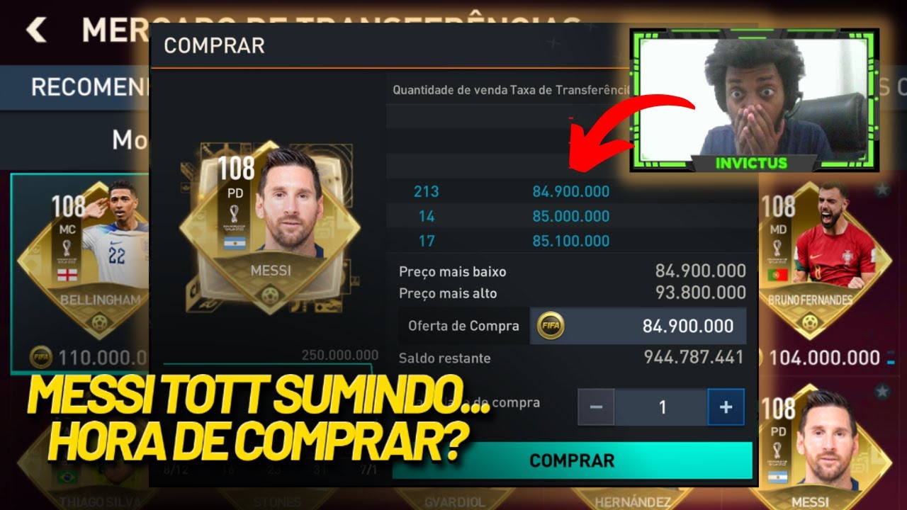 💸QUAL O MELHOR MOMENTO PARA COMPRAR UM TOTT? VEJA! MESSI, MBAPPÉ E ...