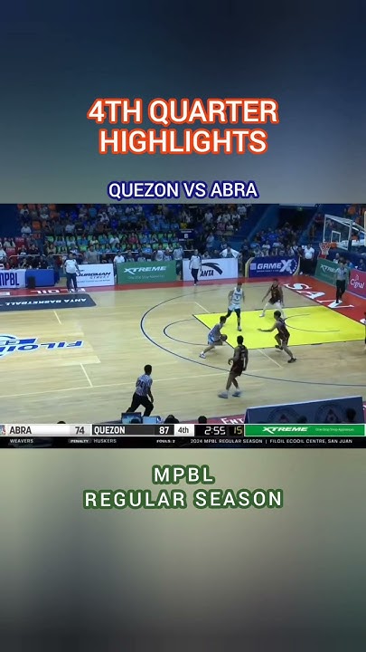 4th quarter highlights: Quezon vs Abra | MPBL Regular Season | #mpbl2024 #quezon #abra - YouTube