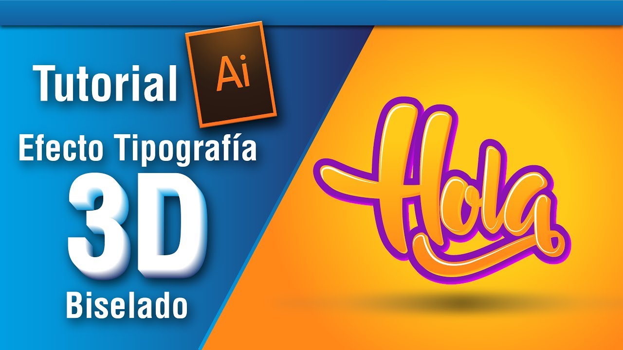 Tutorial Tipografía con efecto 3D o bisel - YouTube