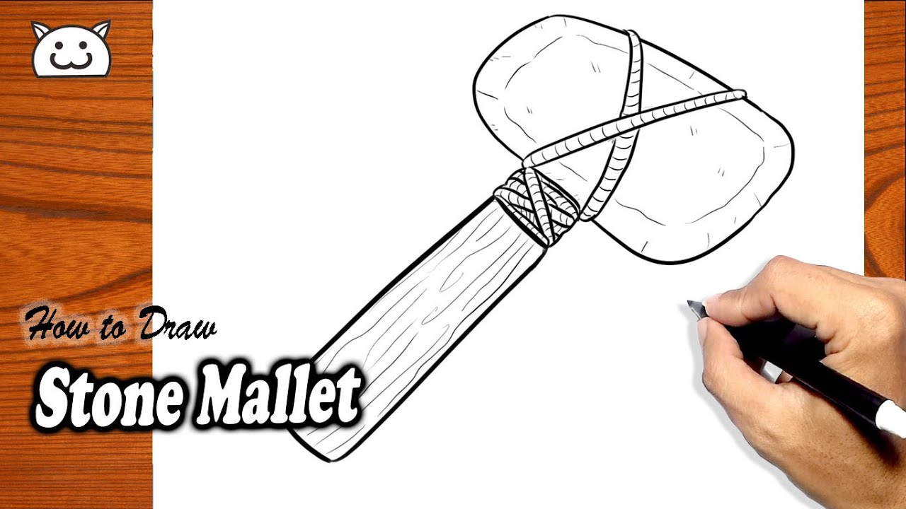 How to Draw Stone Mallet - YouTube