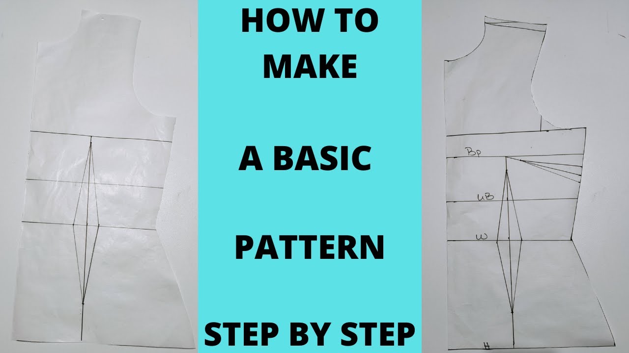 How To Draft A Basic Bodice Pattern / Pattern Making Tutorial - YouTube