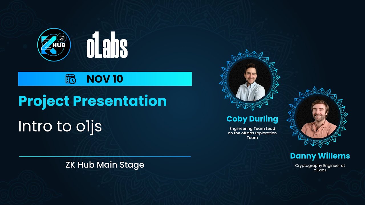 Presentation by Coby Durling & Deniz of o1 Labs - ZK Hub Main Stage - YouTube