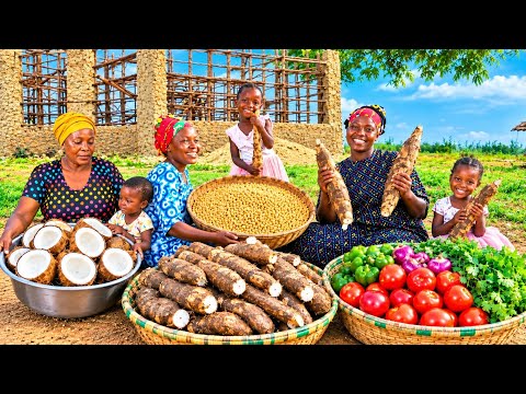 Farm-to-Table Organic African Village Breakfast | Creamed Cassava & Bean Curry