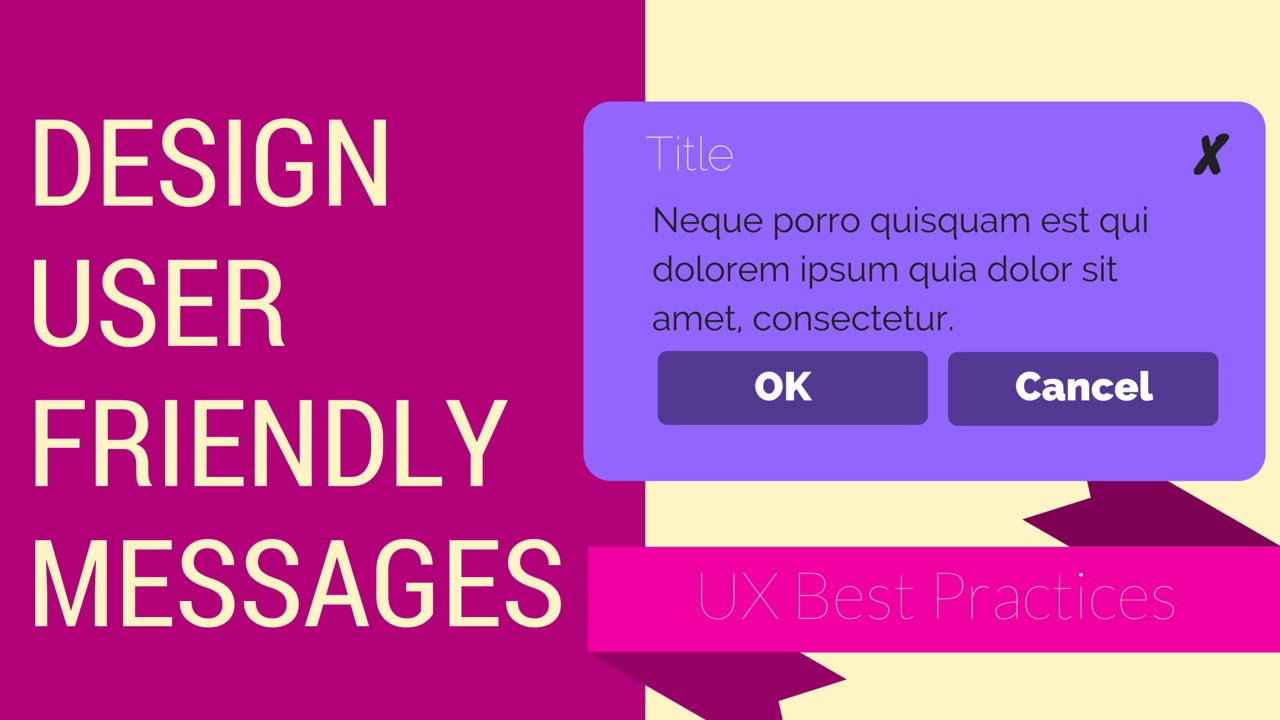 Design User Friendly Messaging - YouTube