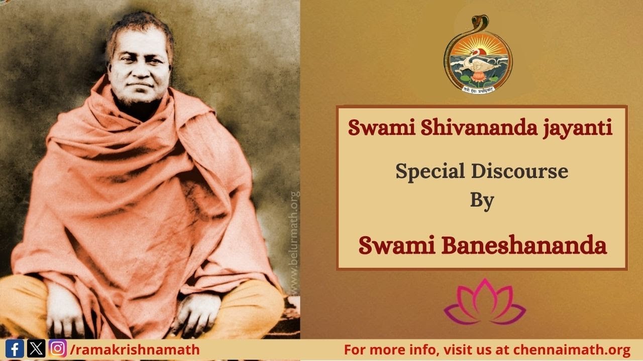 Swami Shivananda jayanti Special Discourse By Swami Baneshananda - YouTube