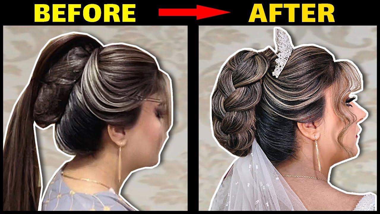 Wedding Hair Style | Secret Most Beautiful Hair Chignon Tutorial - YouTube
