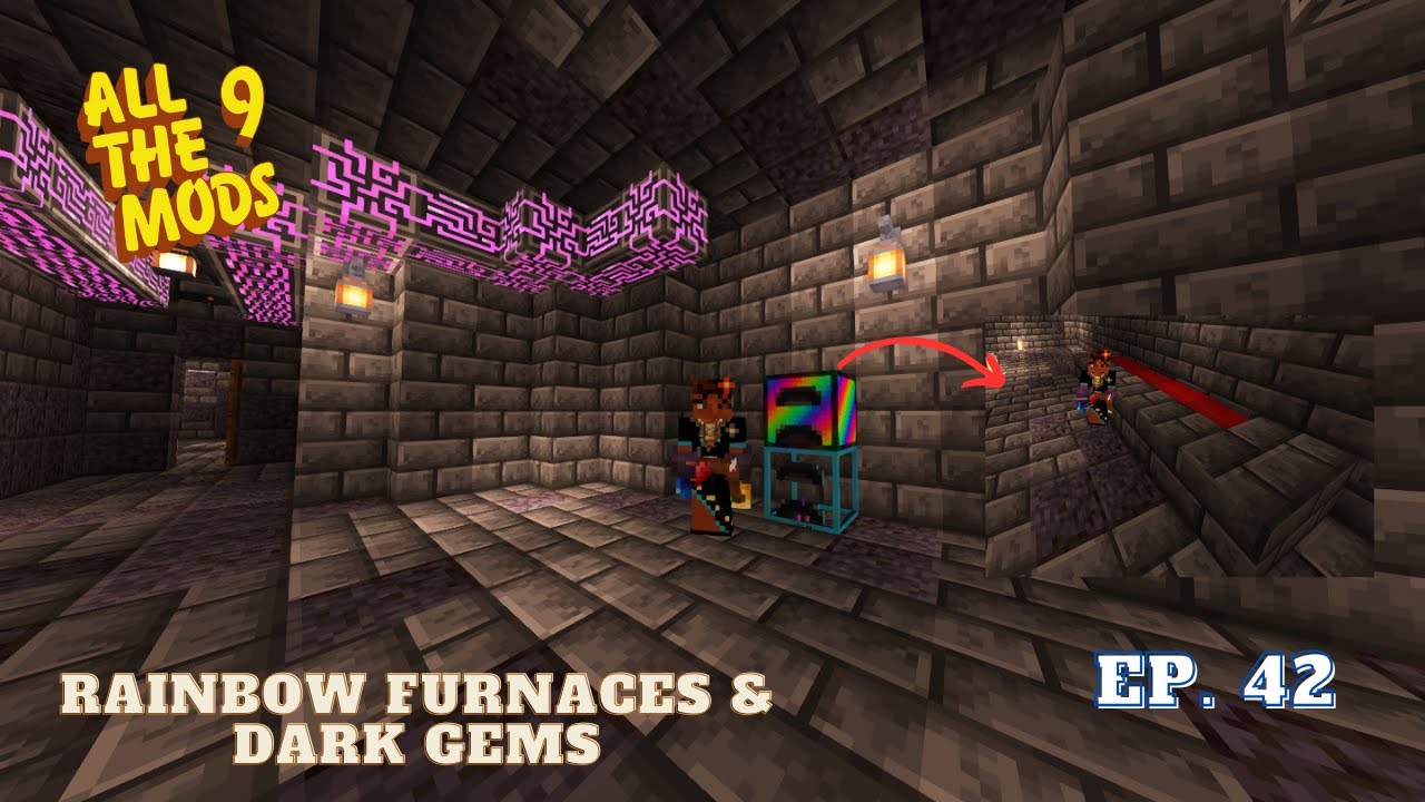 ATM 9 AllTheMods 9 Minecraft Ep 42| Rainbow Furnaces & Dark Gems ...