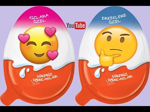 Değişik bebekler ile birlikte kinder joy kız sürpriz yumurta açtık