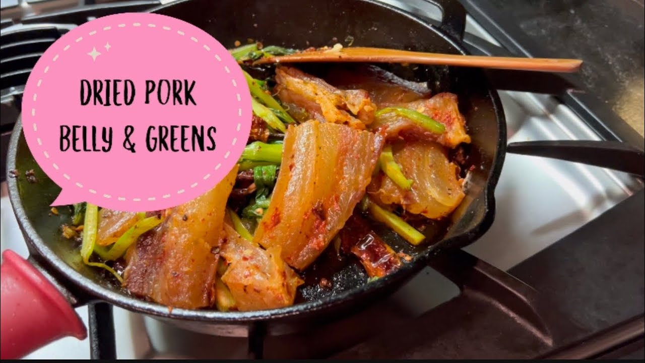 Sikam Pa |Dried Pork Belly & Greens | Easy Bhutanese Recipe! Cooking in ...