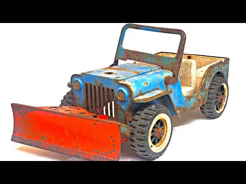 Tonka Restoration Process | Restoring Rusty 1960s Toy Jeep - YouTube