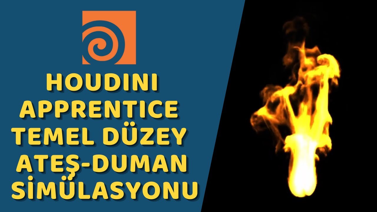 Houdini Apprentice - Basit Düzey Ateş ve Duman Oluşturma - YouTube
