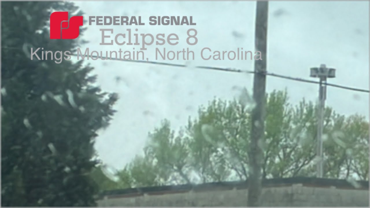 Federal Signal Eclipse 8 (3 Minute Attack) Siren Test, Kings Mountain ...