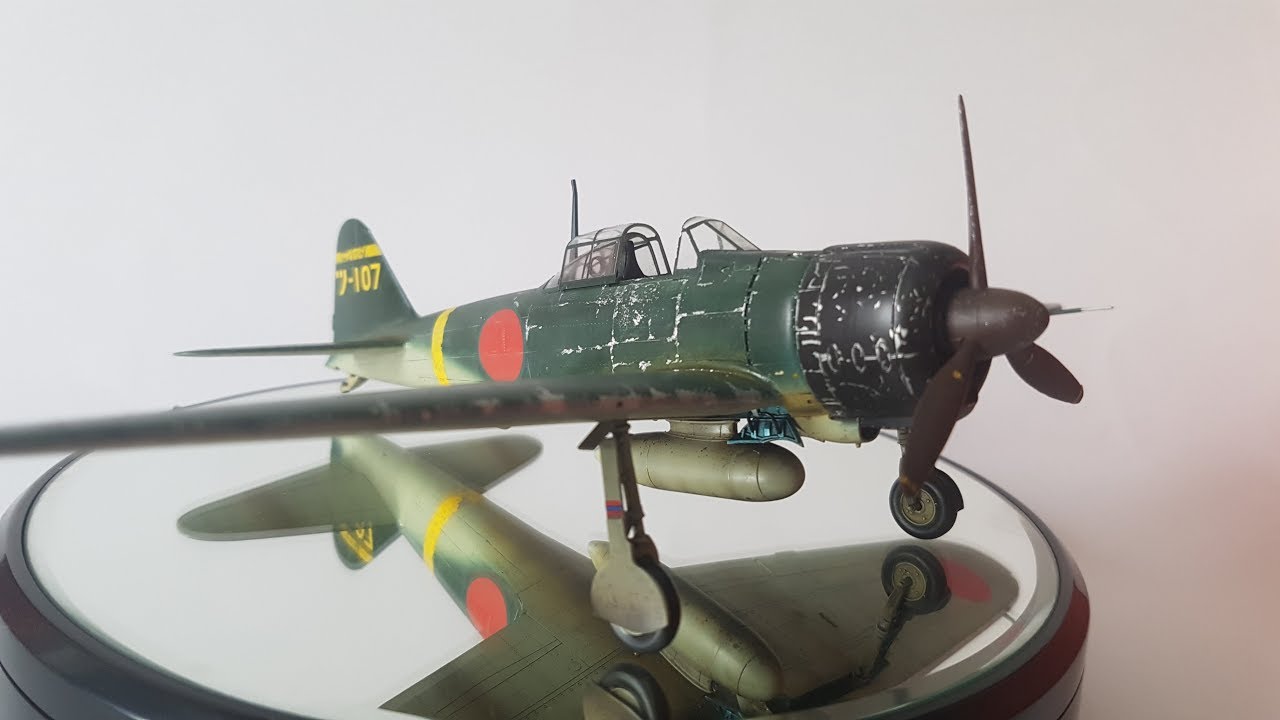 Hasegawa 1/48 A6M2b Zero (Painting the kit) - YouTube