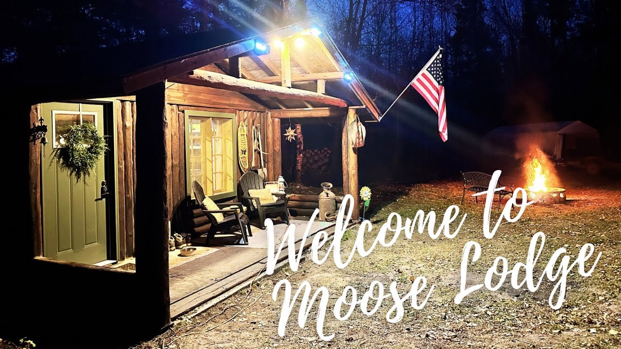 Welcome Back To Moose Lodge!! Our Off Grid Log Cabin in the Woods ...