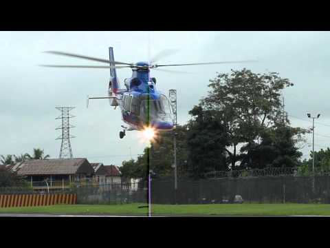 Dancopter EC155 departure from Shell heliport, Port Harcourt Nigeria ...