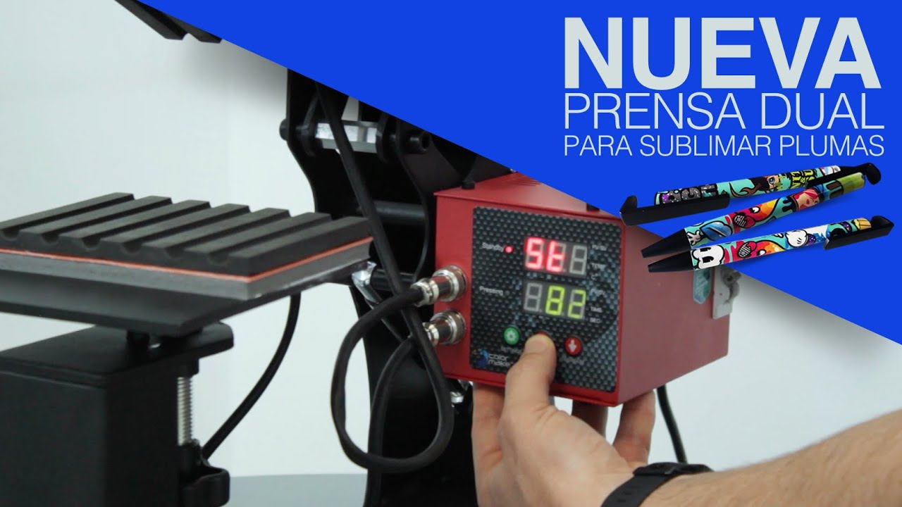 Nuevo equipo de Prensa Dual para sublimar Plumas Color Make™ - YouTube