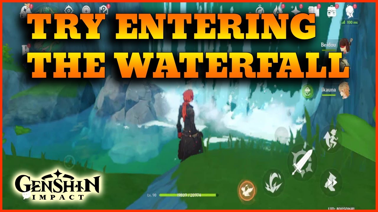 Try entering the waterfall Genshin Impact - YouTube