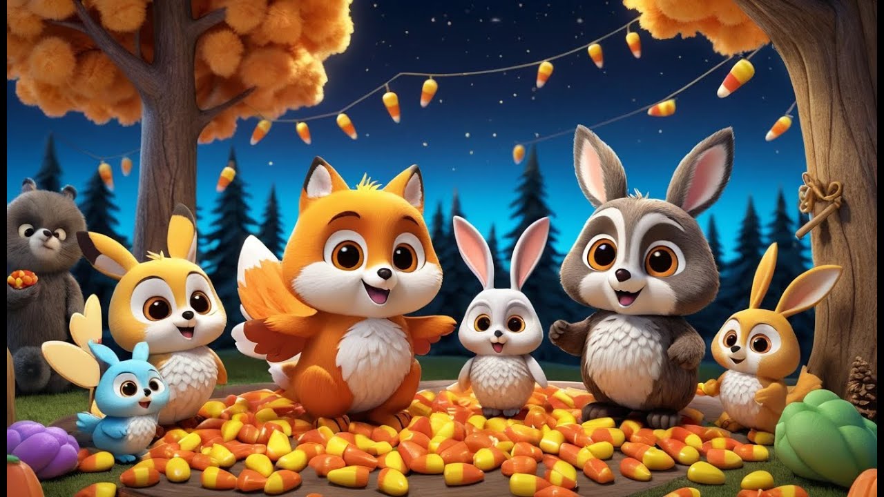 Fluffy Fox and the Candy Corn Forest | Sweet Fox Adventure Song for ...