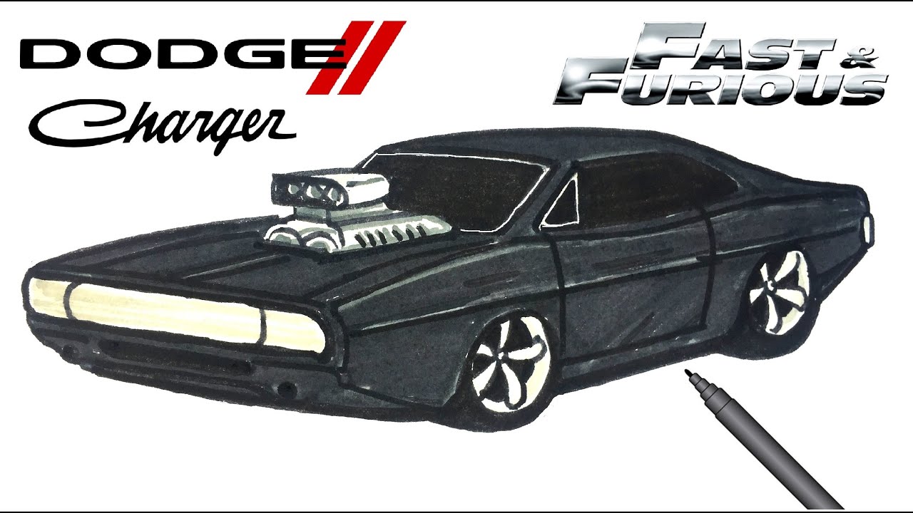 Easy Drawing Dodge Charger I Kolay Dodge Charger Çizimi I Hızlı ...