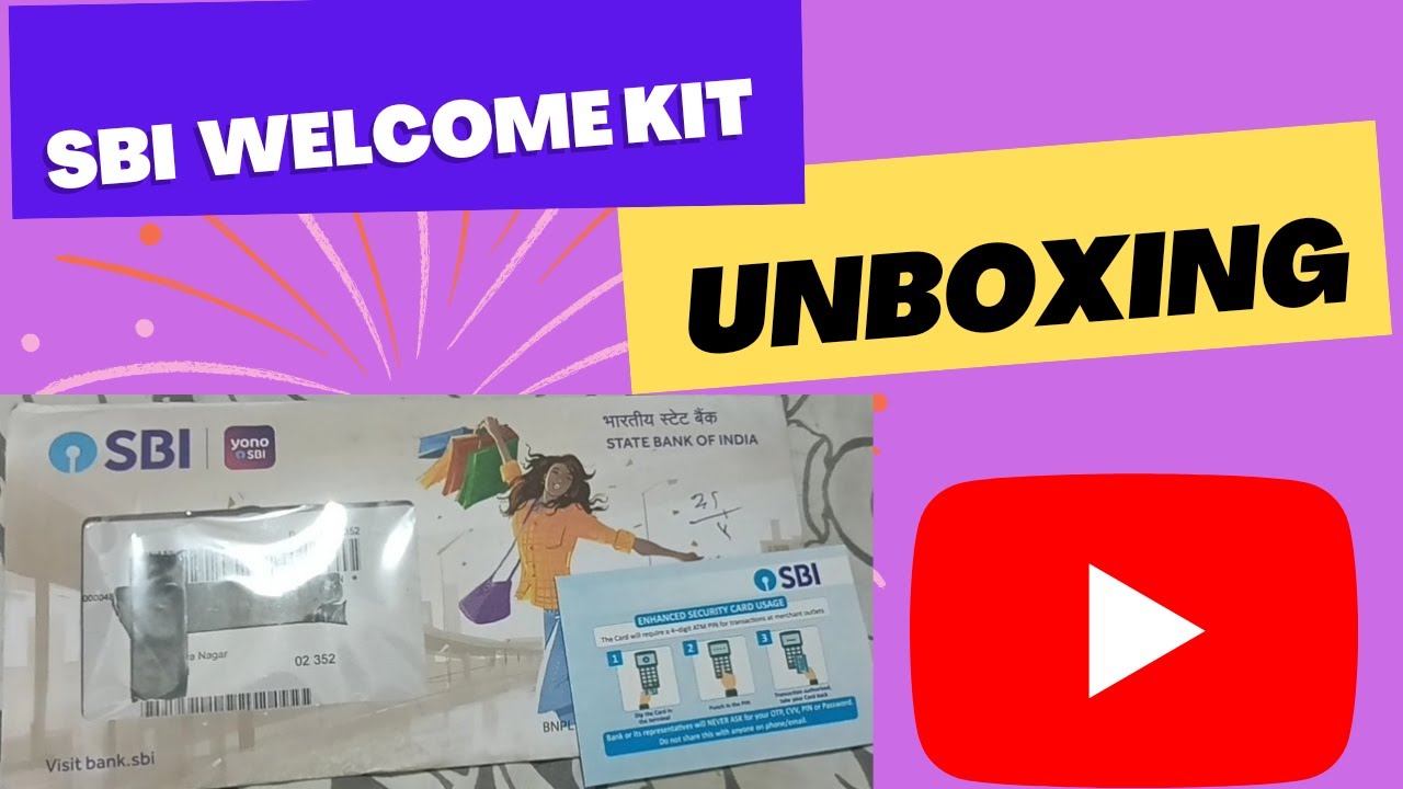 SBI Welcome Kit Unboxing 2022|SBI Debit Card Unboxing 2022| - YouTube