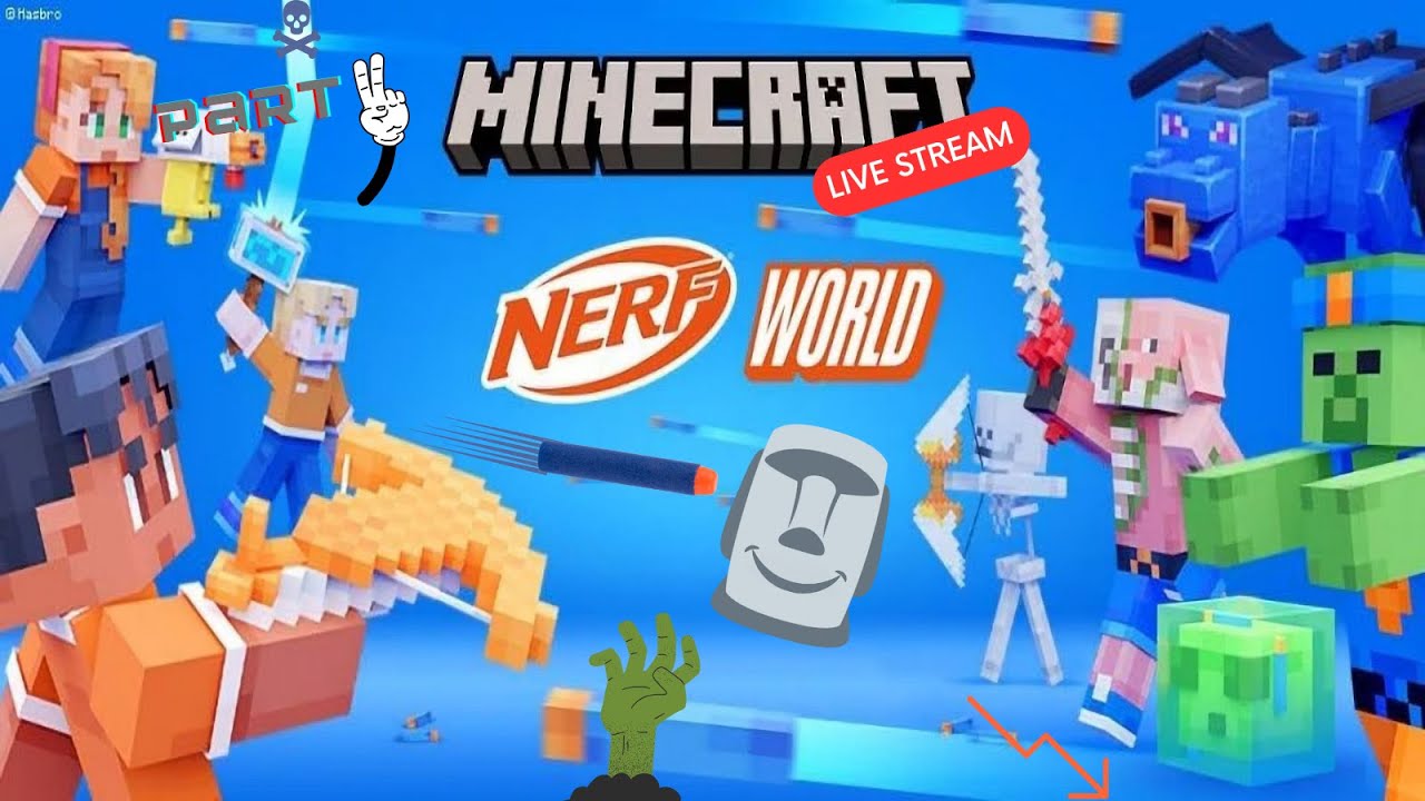 Minecraft: Nerf World With Friend Part 2 - YouTube