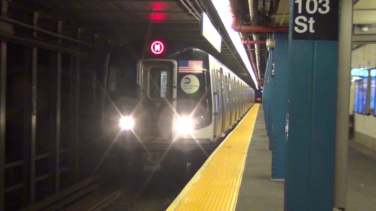 MTA Subways - Alstom R160A-1 #8604 on the (M) at 103rd Street - YouTube
