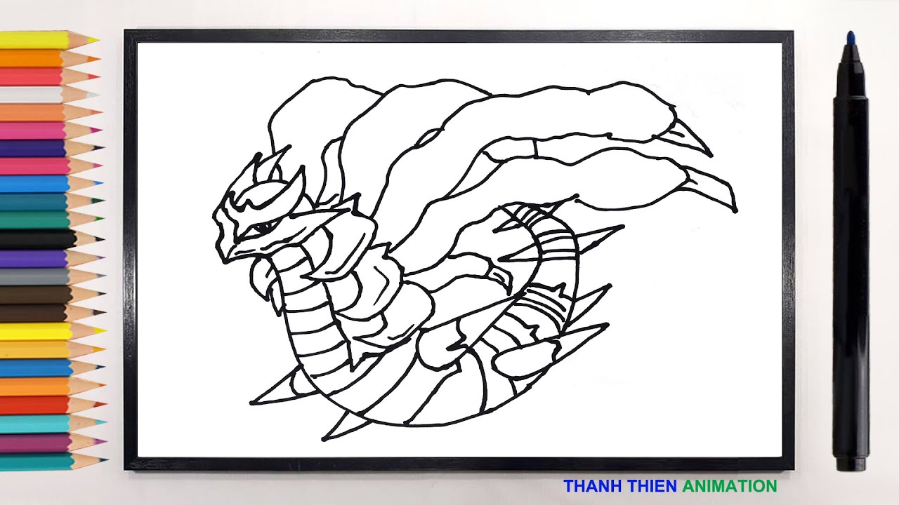 Vẽ pokemon #67: Vẽ Pokemon huyền thoại Giratina |How to draw Legendary ...