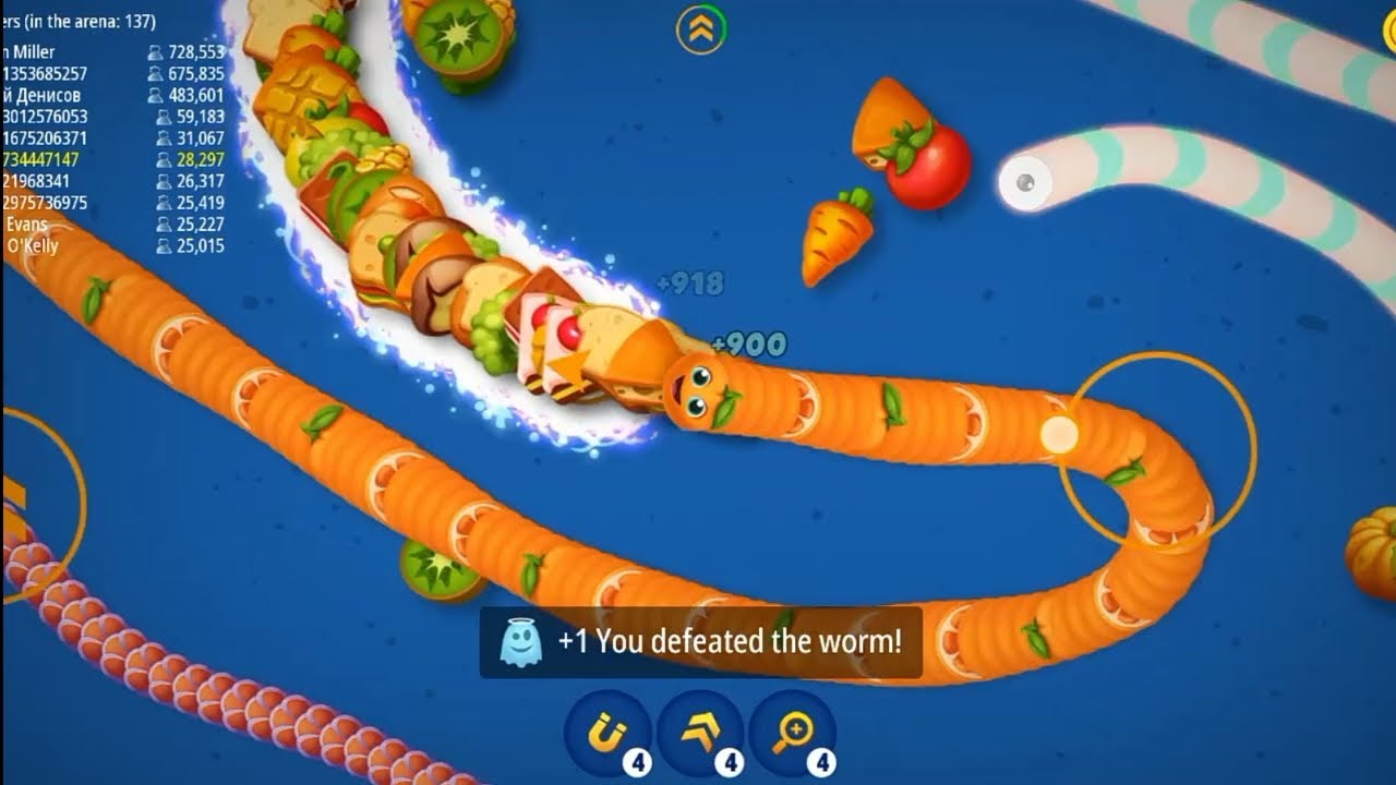 Wormzone.io Snack 232000 + Score | Worm Zone New Snack 🪱 | Worm Zone ...