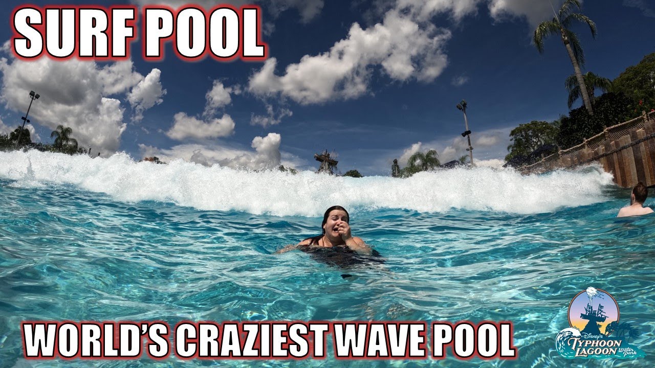 Surf Pool Footage, Typhoon Lagoon's Crazy Wave Pool | Non-Copyright - YouTube