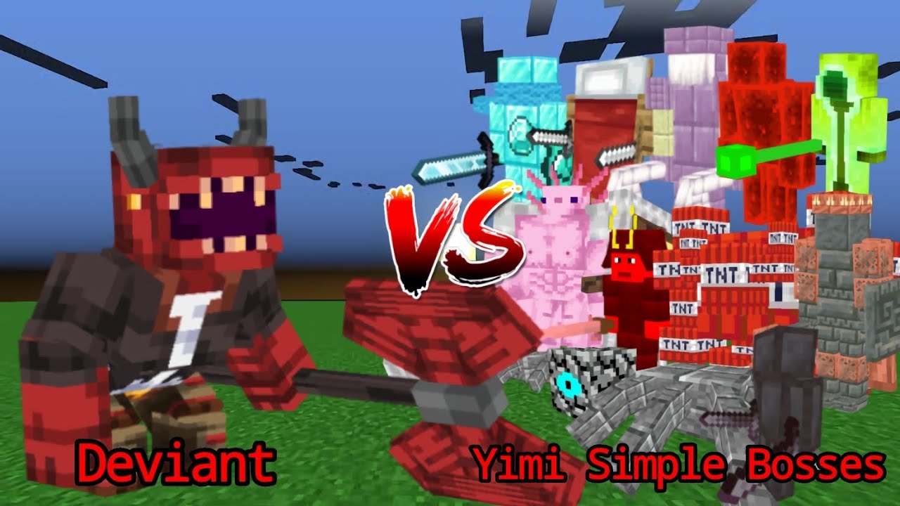 Deviant vs Yimi Simple Bosses | Minecraft Mob Battle - YouTube