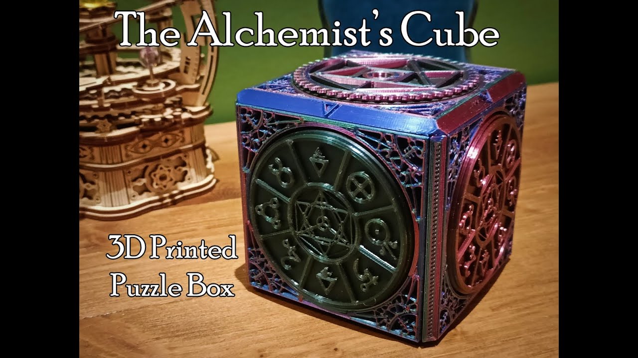The Alchemist's Cube - A 3D Printed Combination Puzzle Box - YouTube