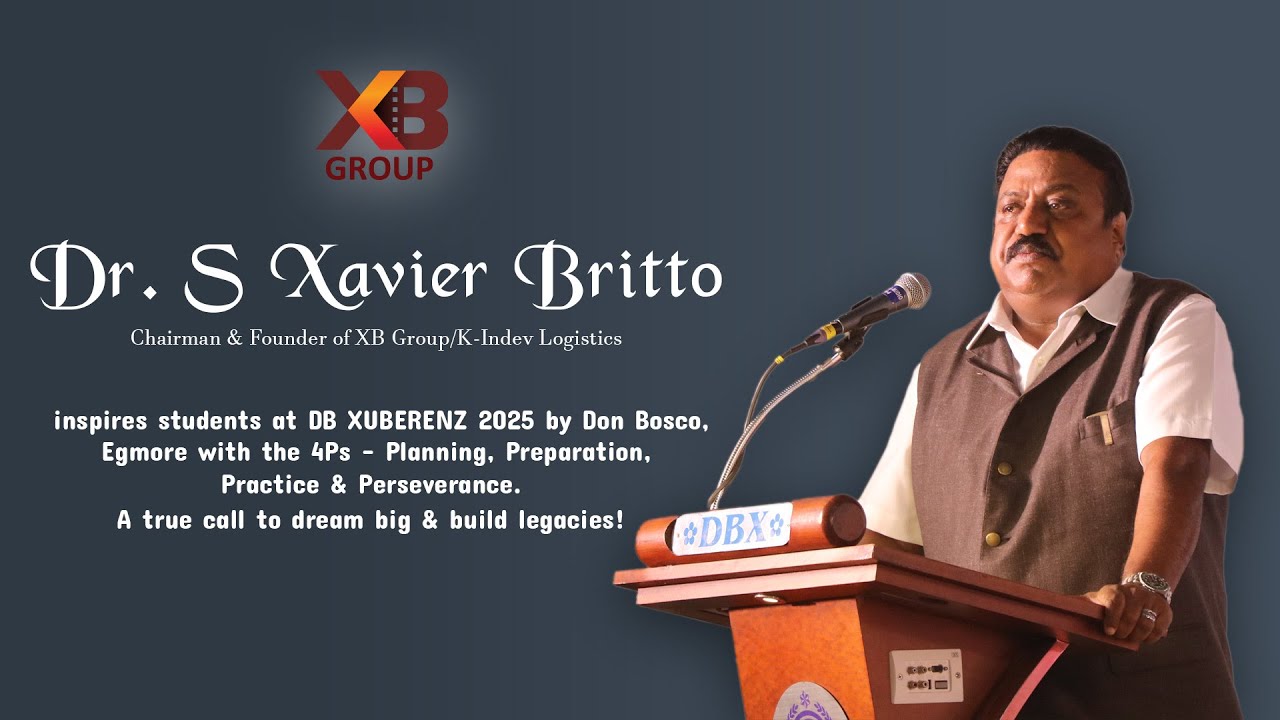 Dr S Xavier Britto, Speech at Don Bosco School of Excellence - YouTube