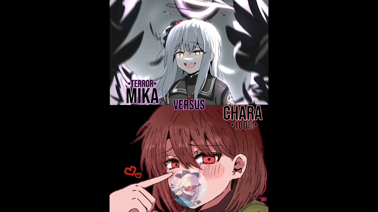 terror mika&??? vs chara| #edit #bluearchive #undertale #1v1 #shots ...