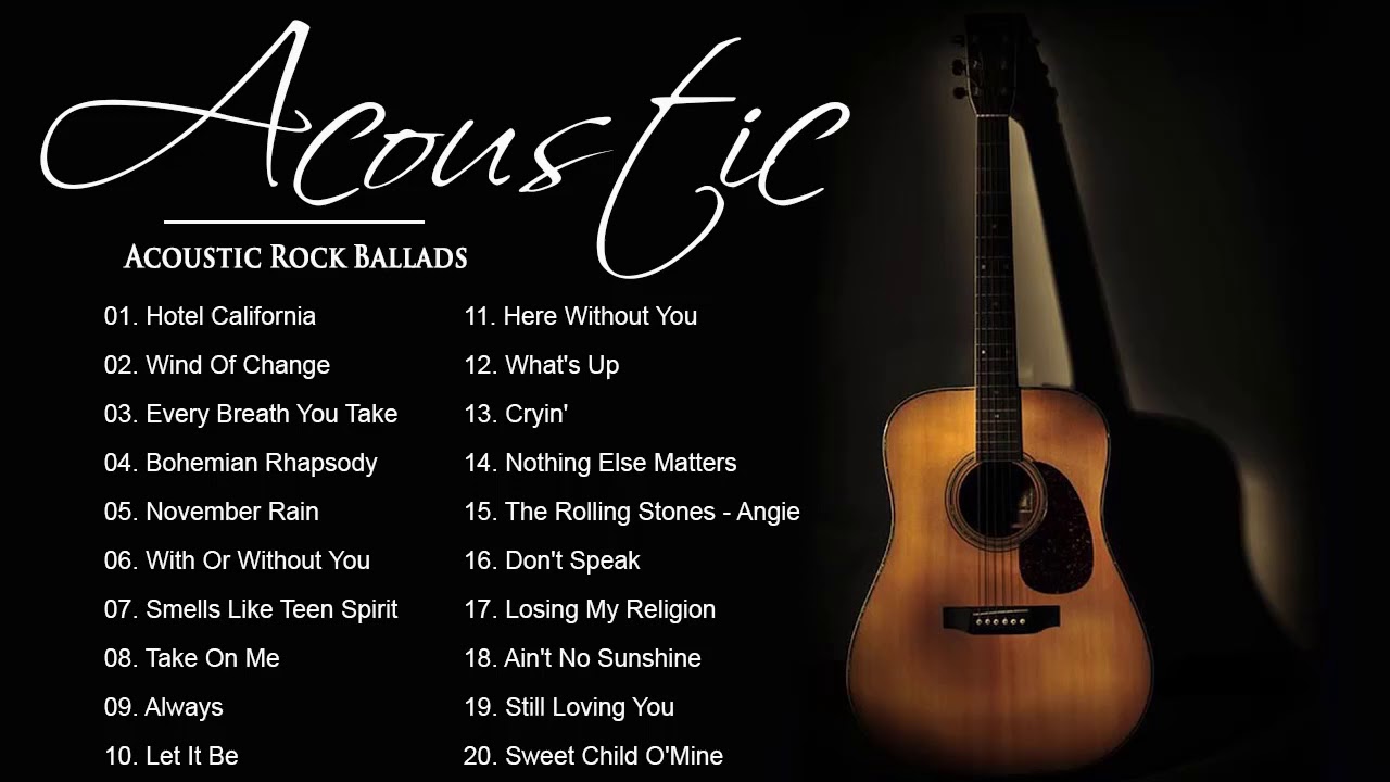 Acoustic Rock Ballads Collection - Best Rock Ballads Songs Of 70s 80s ...