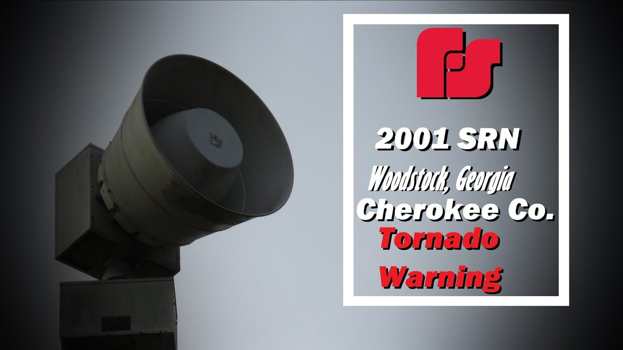 Federal Signal 2001-SRN Tornado Warning - Woodstock, GA - YouTube