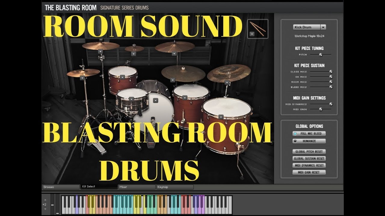 Room Sound - Blasting Room Drums Walkthrough and demo - YouTube