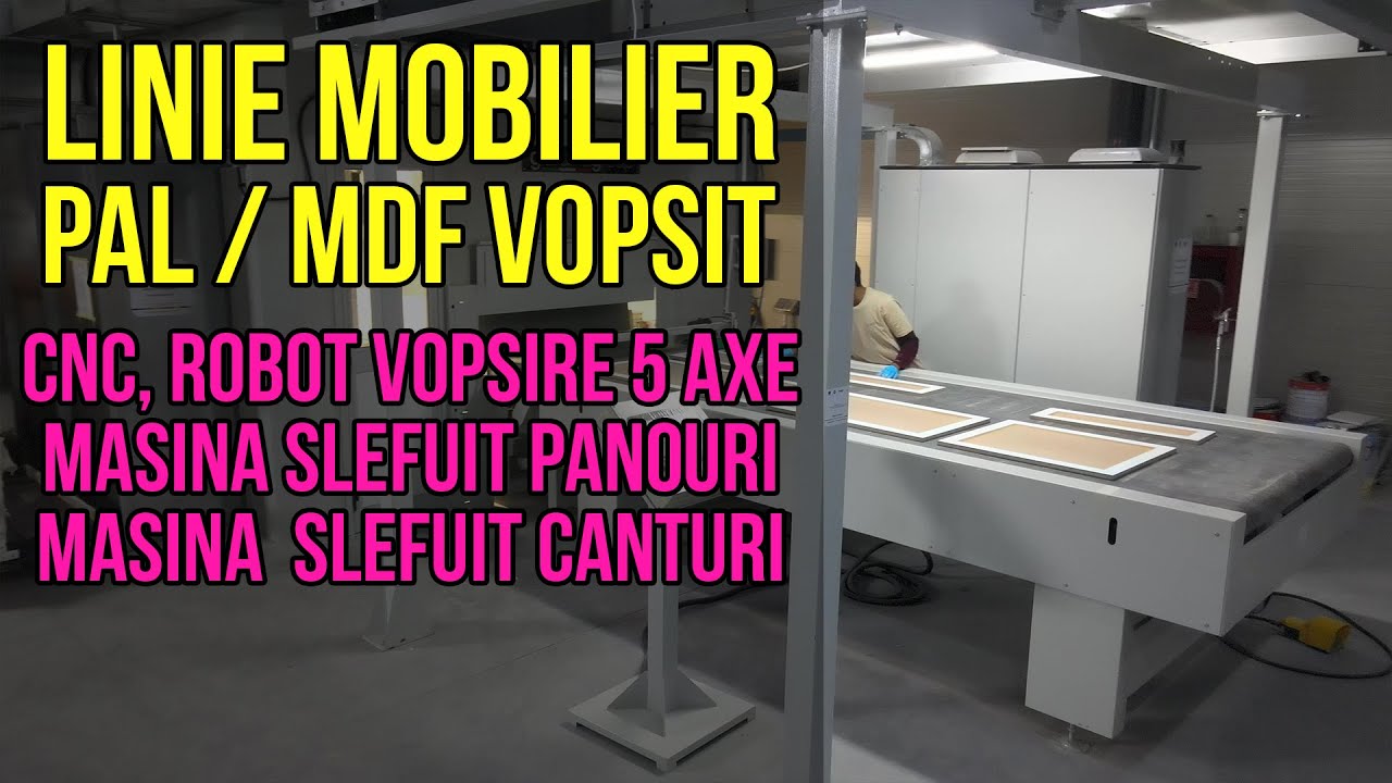 Linie producție mobilier PAL și MDF vopsit - YouTube