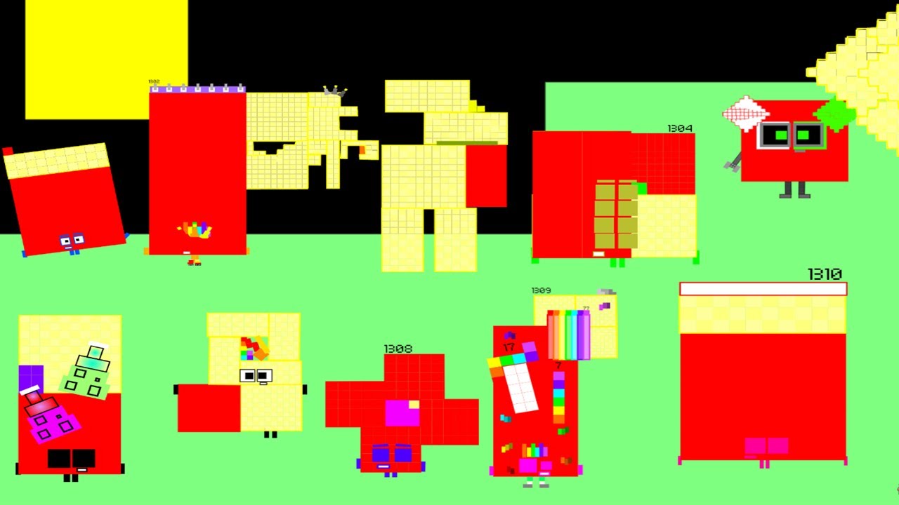 Numberblocks Band Retro 1301 - 1310 (Band Version) - YouTube