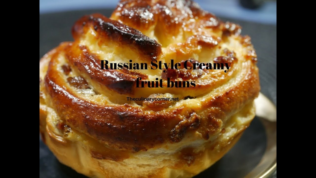 Russian Creamy Fruit Buns - YouTube