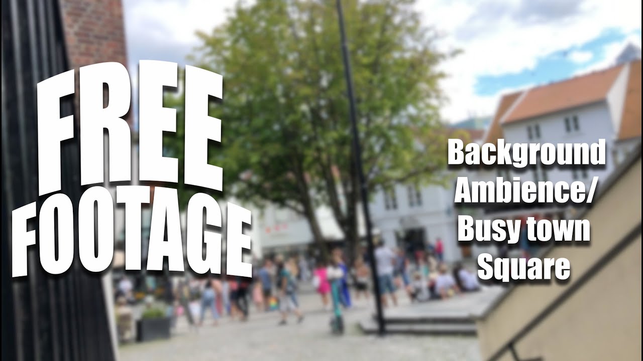 Copyrightfree background Ambience - Busy small town Square - YouTube