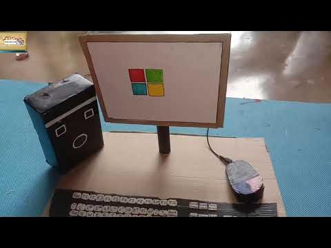 Mini Computer model|computer model cardboard|DIY computer model for ...